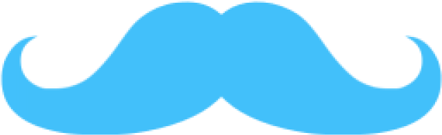 Download Mustache Clipart Light Blue PNG Image with No Background ...