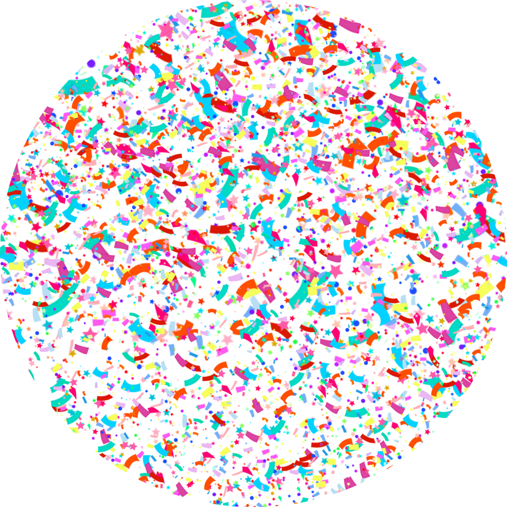 Confetti Sticker - Circle - Free Transparent PNG Download - PNGkey