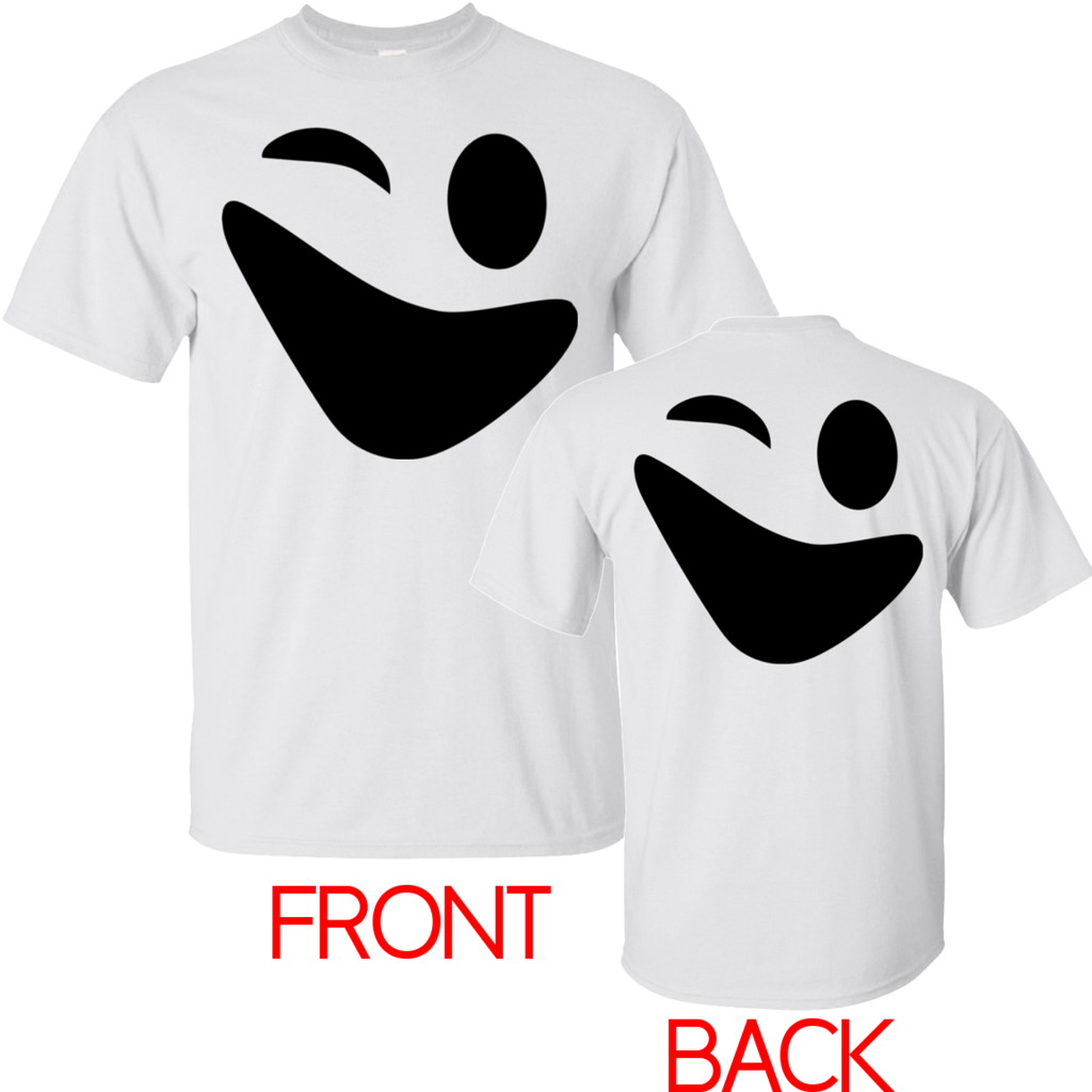 Download Funny Ghost Face Halloween Front And Back - Cartoon PNG Image ...