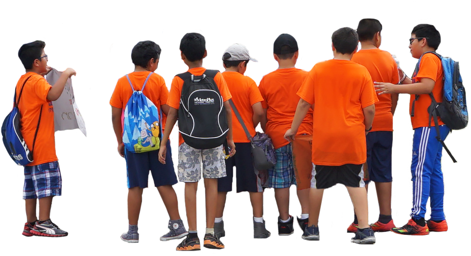 Download Kids Group Standing - Crew PNG Image with No Background ...