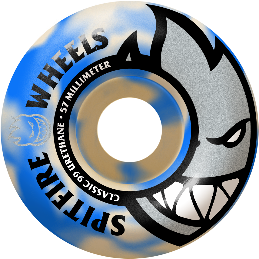 Spitfire 57mm Bighead Blue Swirl Wheels - Circle - Free Transparent PNG ...