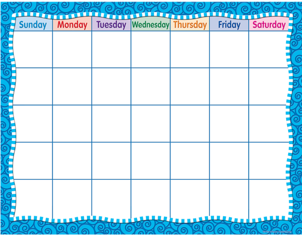 Blue Swirls Calendar Chart - Number - Free Transparent PNG Download ...