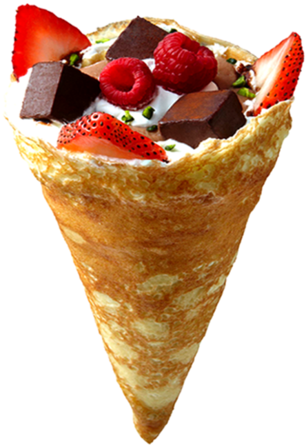 Matcha Chocolate Crepe Cone - Crepes In A Cone - Free Transparent PNG ...