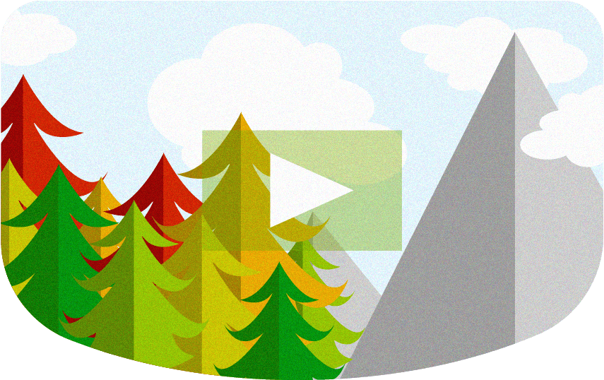 Download Video Rounded Corner Cutout With Trees And Mountain ...