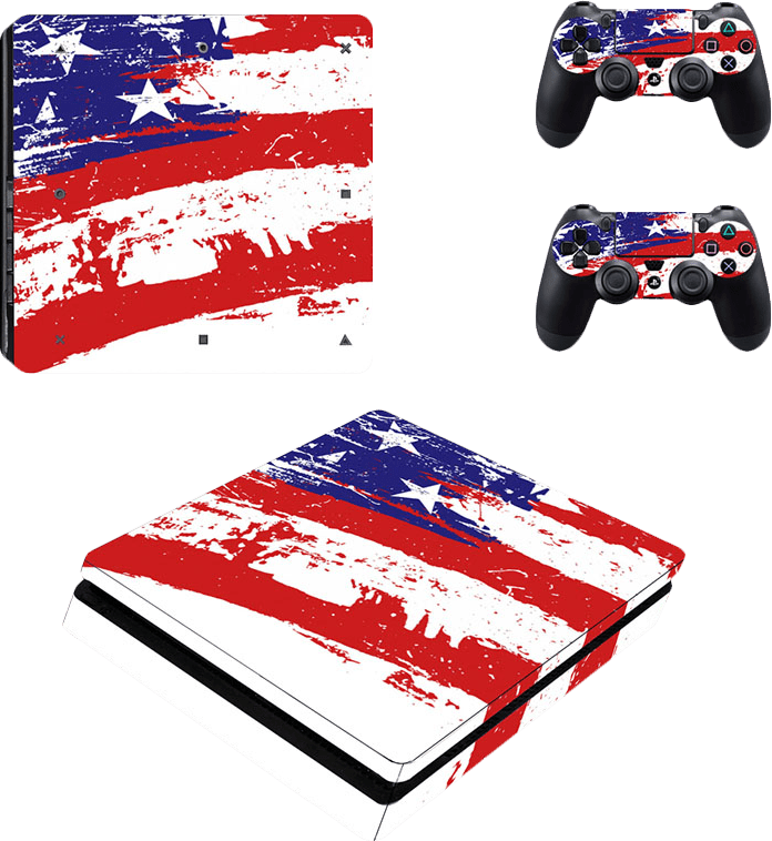 Download Ps4 Slim Skin Usa Graffiti Flag - 4th Of July Open PNG Image ...