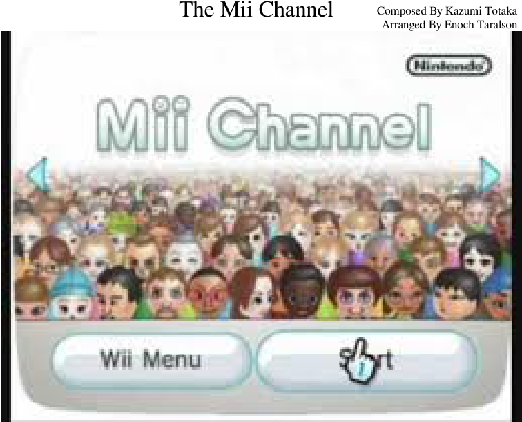 Download The Mii Channel Sheet Music Composed By Composed By - Mii ...