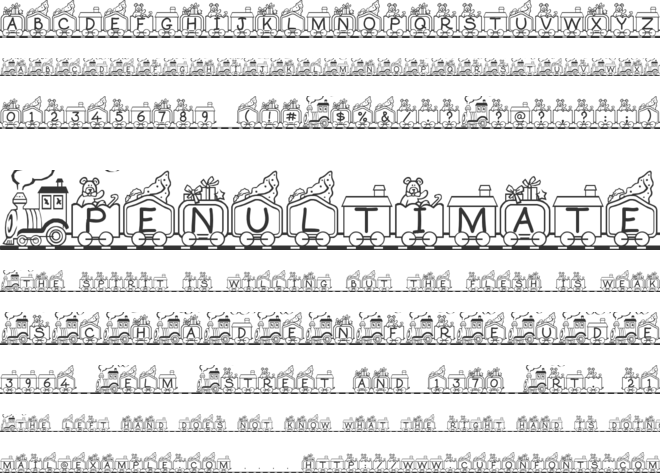 Download Toy Train Font Preview - Calligraphy PNG Image with No ...