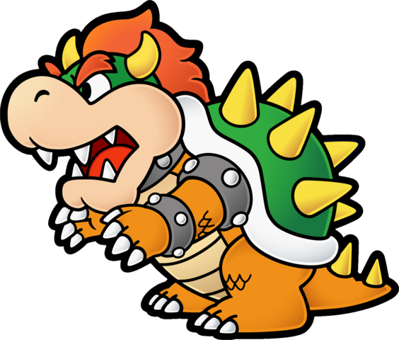 Download Bowser's Artwork From Paper Mario - Paper Bowser PNG Image ...