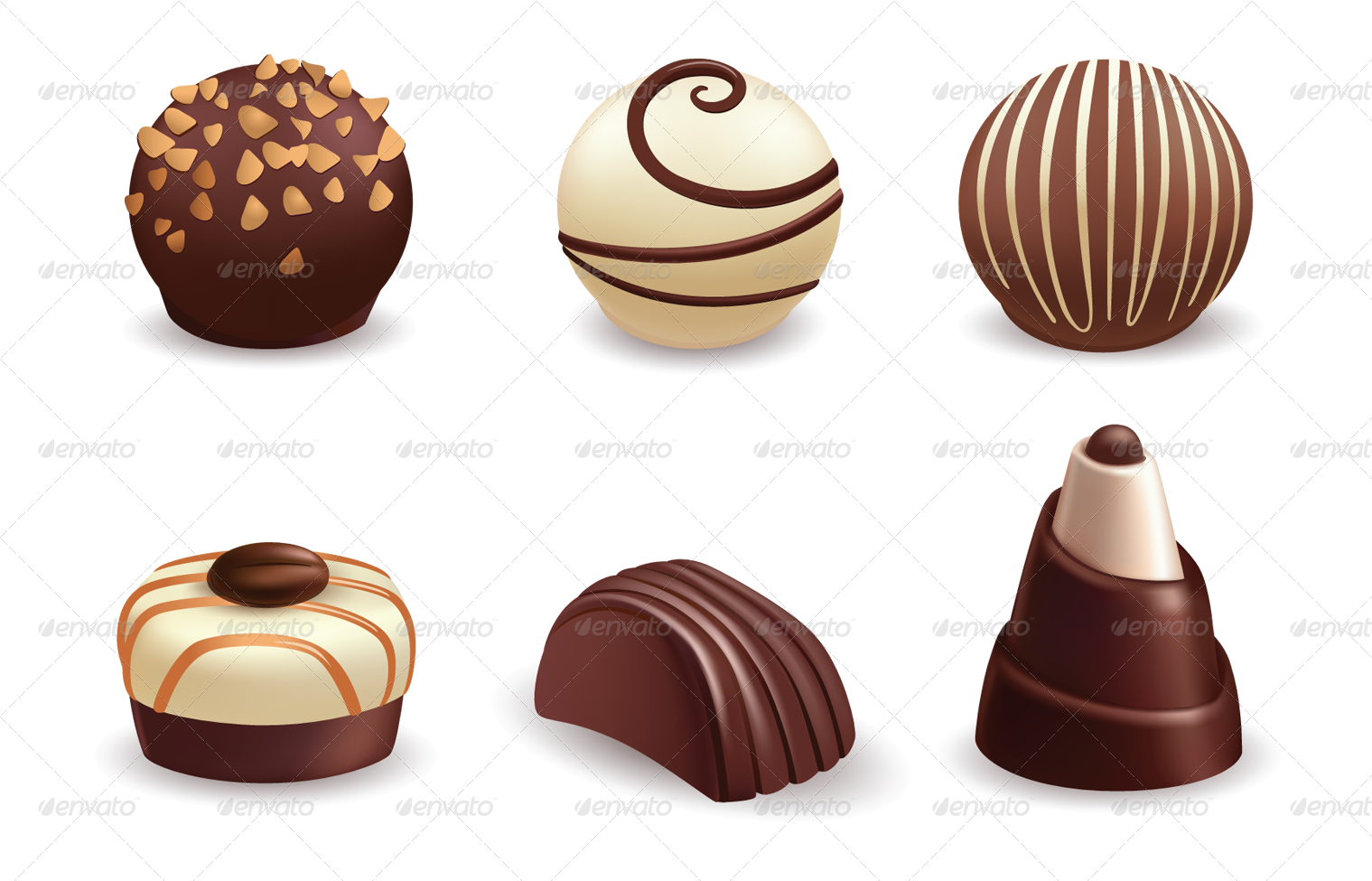 Clip Art Library Download Candies By Mia V Graphicriver - Chocolate ...