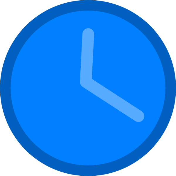 Download Clock Clipart Blue PNG Image with No Background - PNGkey.com