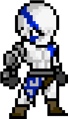 Download Blue Kratos - God Of War Kratos Pixel Art PNG Image with No ...