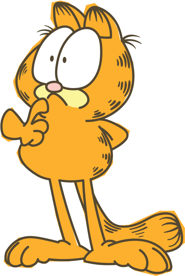 Download Svg Free Library Garfield Transparent Thinking - Garfield ...