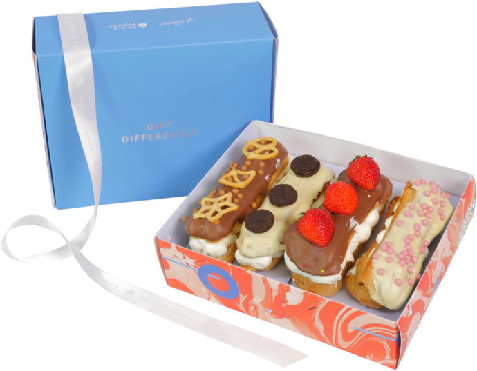 Download Deluxe Eclair Gift Box PNG Image with No Background - PNGkey.com