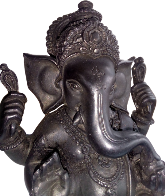 Download Lord Ganesh Ji Black Murti - Statue PNG Image with No ...