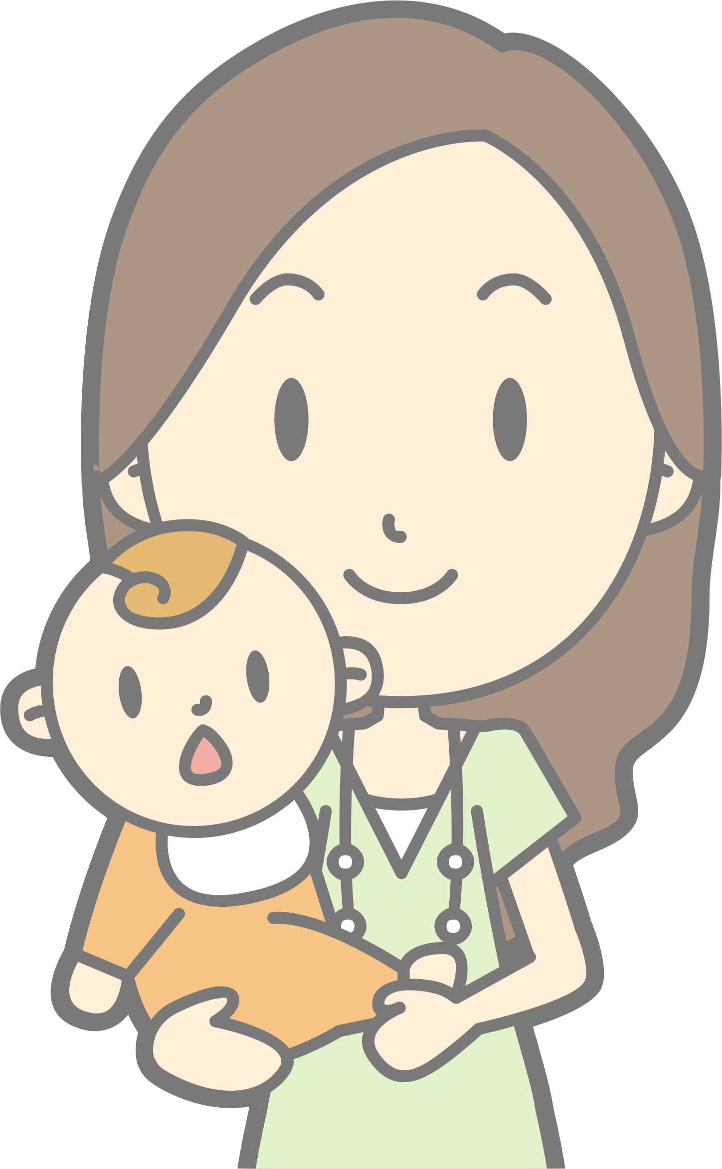 Download Big Image - Mother And Baby Drawing PNG Image with No ...
