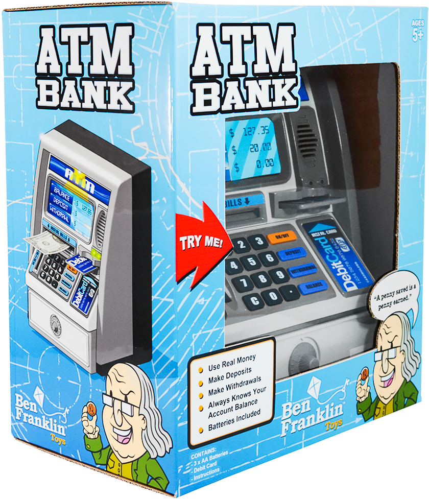 Download Atm Machine - Ben Franklin Talking Atm Bank PNG Image with No ...