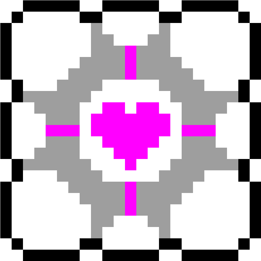 Download Portal Companion Cube - Portal Cube Pixel Art PNG Image with ...