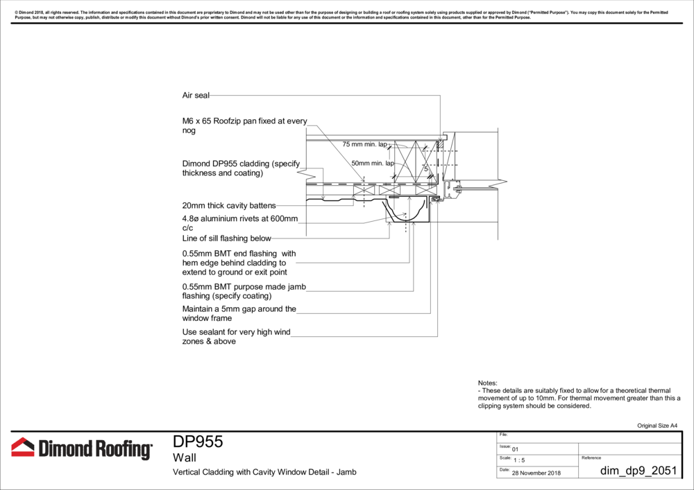 Download Vertical Cladding Window Detail - Spandek Wall Cladding ...