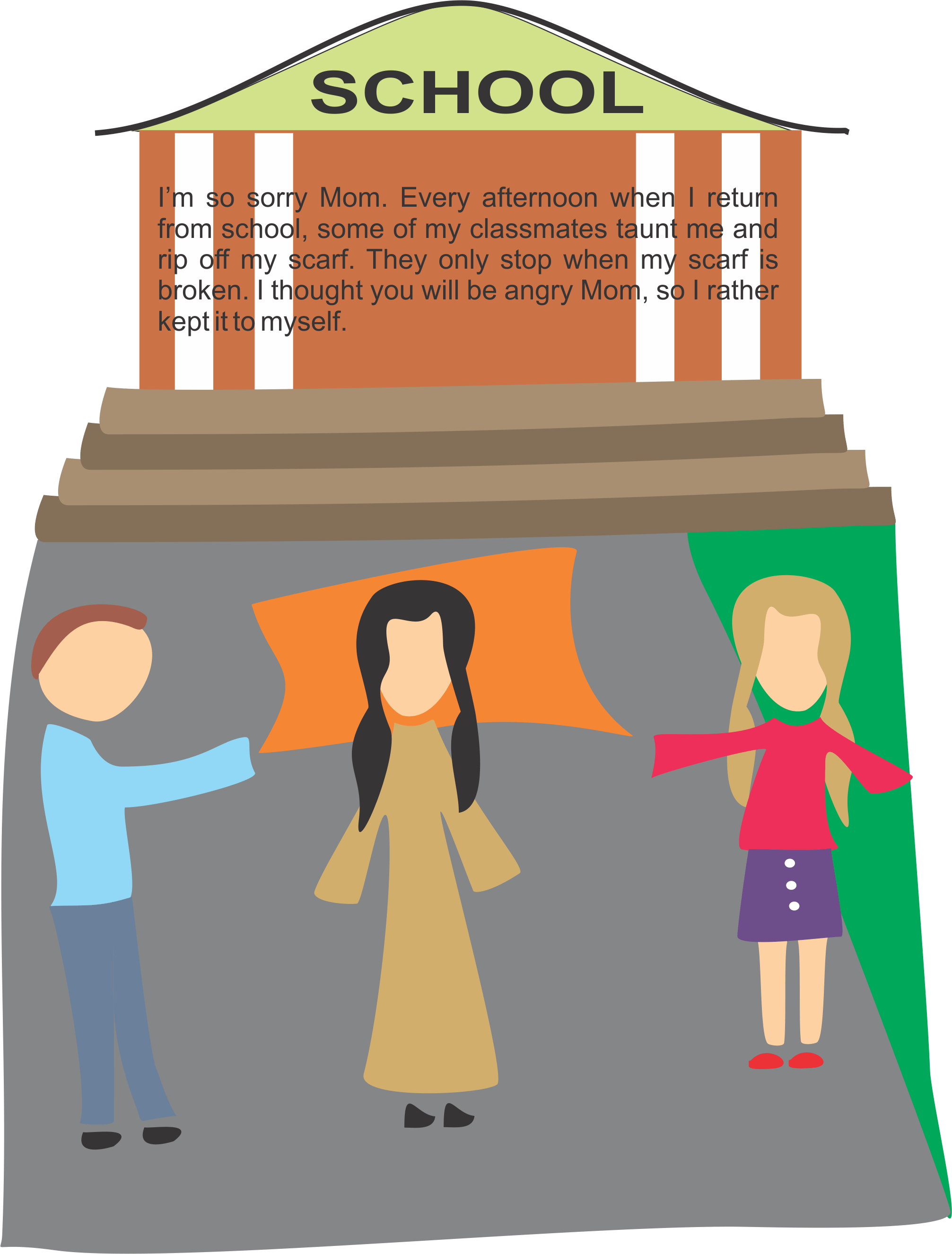 Download Respect Others Don't Bully Them - Cartoon PNG Image with No ...