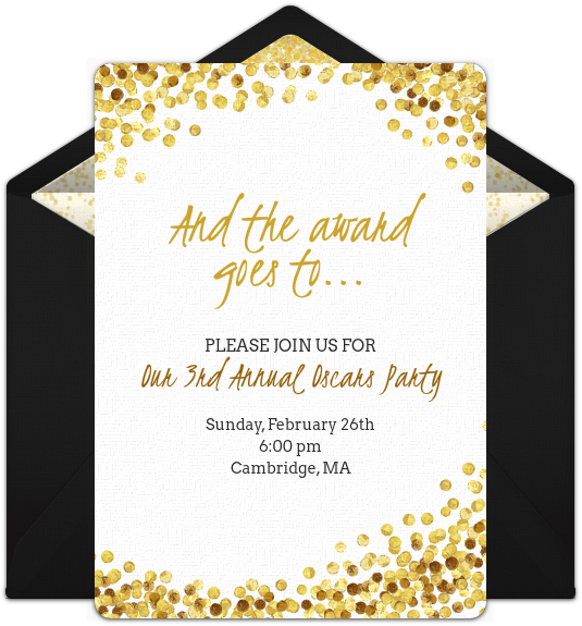 Download Free Awards Night Invitations In 2019 Oscar Party Party ...