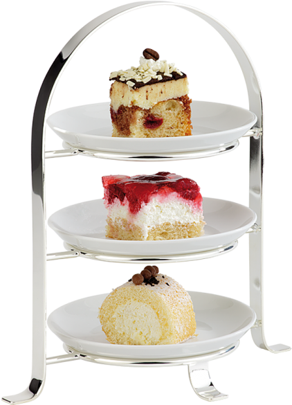 Download 3 Tier Chrome Serving Stand Max Ø 17cm Plates - Aps Afternoon ...