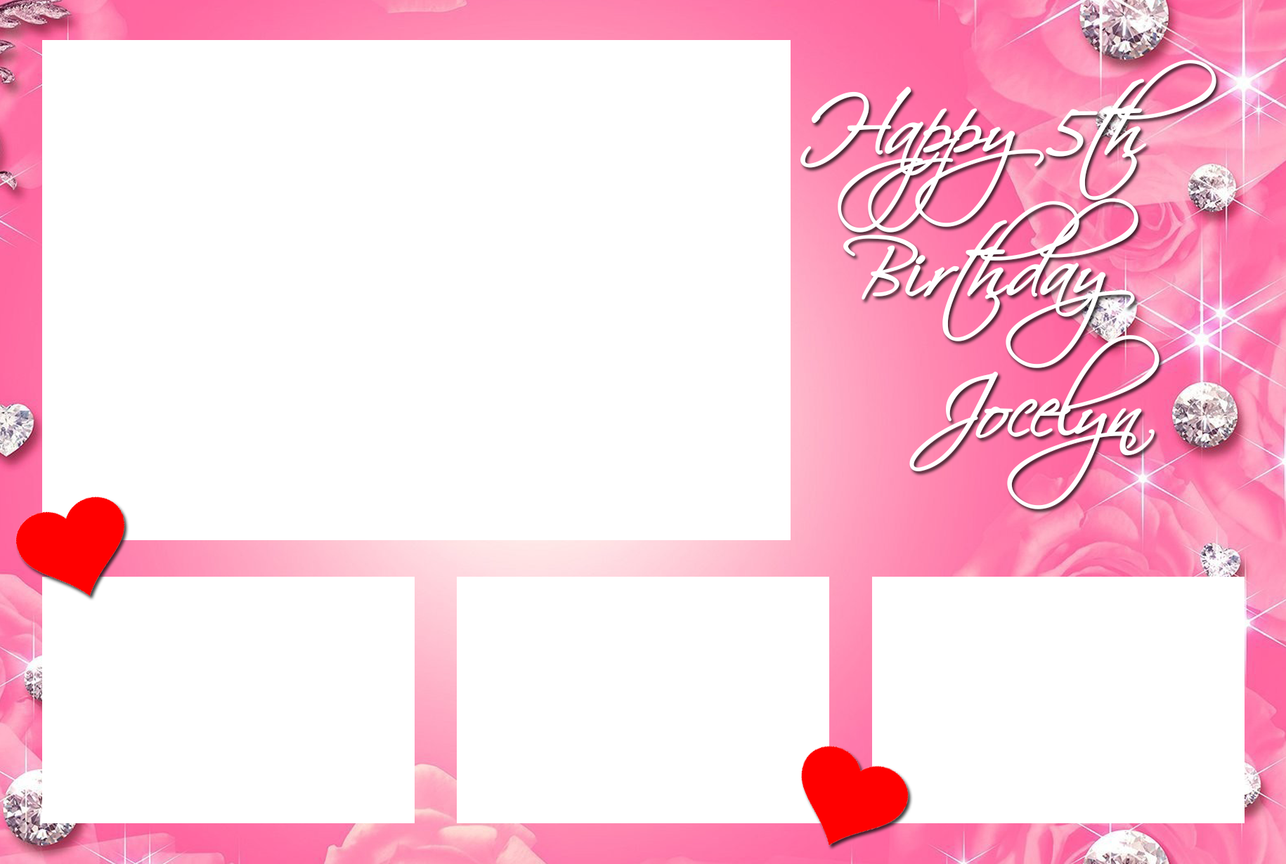 Download Birthday Photo Booth Layout - Heart PNG Image with No ...