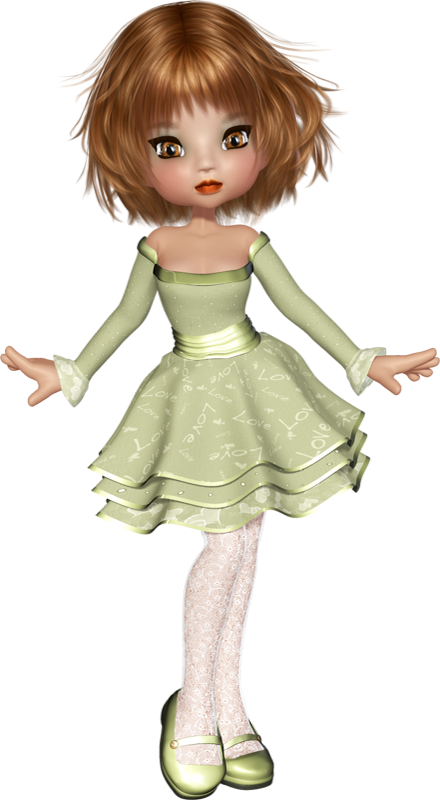 Download Valentine's Day Poser Doll Png Little Designs, Gifs, - Doll ...