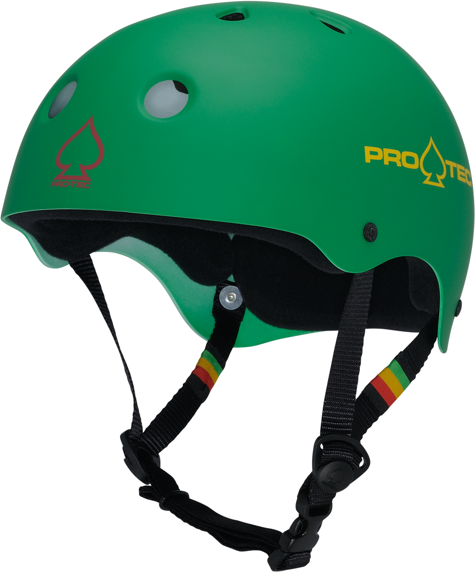 Download Rubber Rasta Green - Protec The Classic Helmet PNG Image with ...