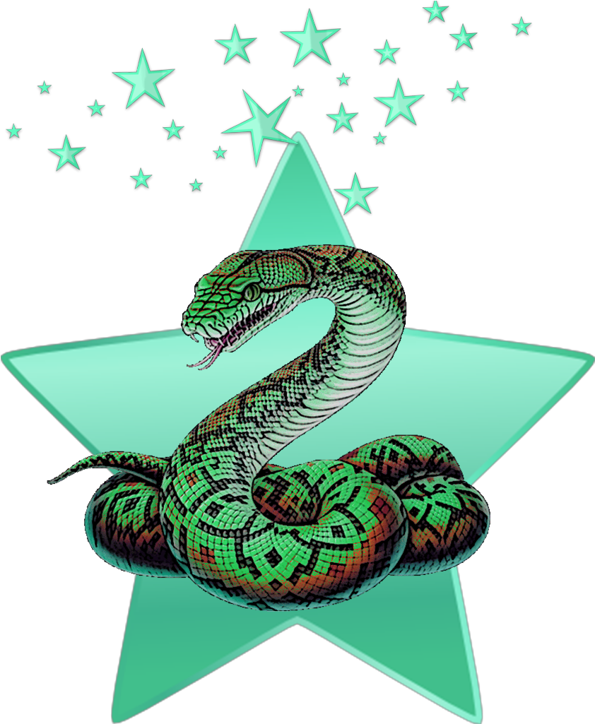 Download Mq Green Snake Stars Star Animal PNG Image with No Background ...