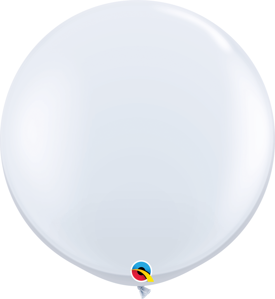 Download White 3ft Round Balloons - White Round Balloon PNG Image with ...