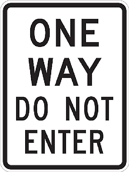 Download One Way Do Not Enter Aluminum Reflective Sign, 24 Inch - Do ...