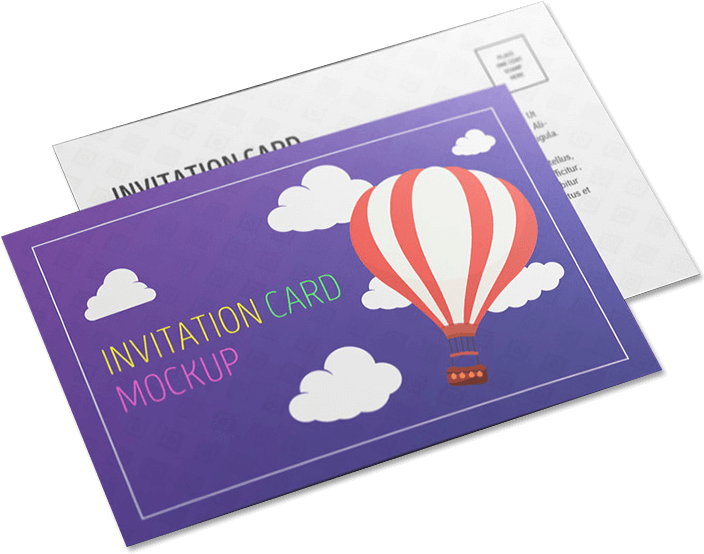 Download Invitation Card Designing Services - Hot Air Balloon PNG Image ...