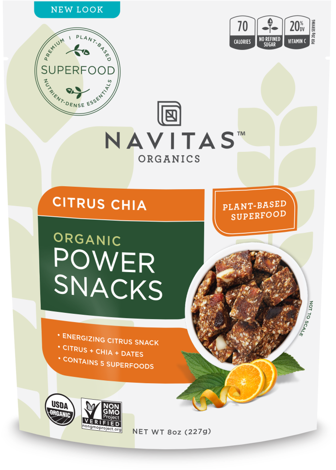 Download Citrus Chia Power Snack - Navitas Organics Power Snacks PNG ...