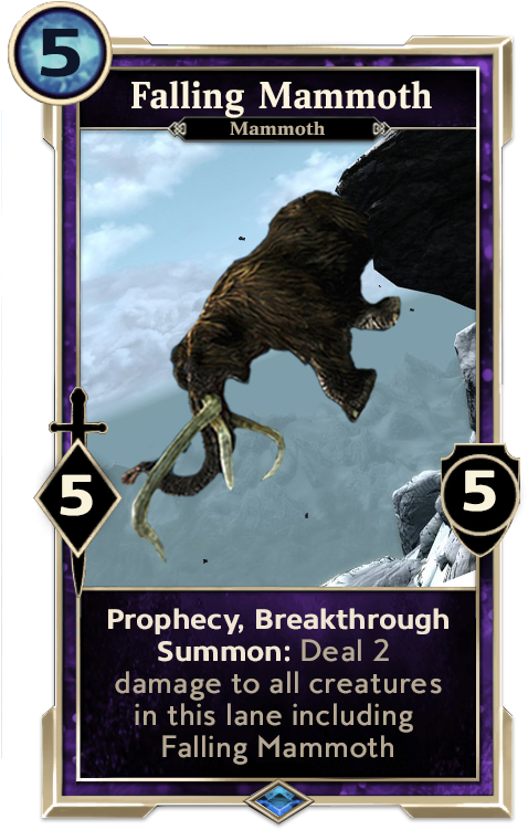 Download [custom Card] Falling Mammoth - Elder Scrolls Legends Hircine ...