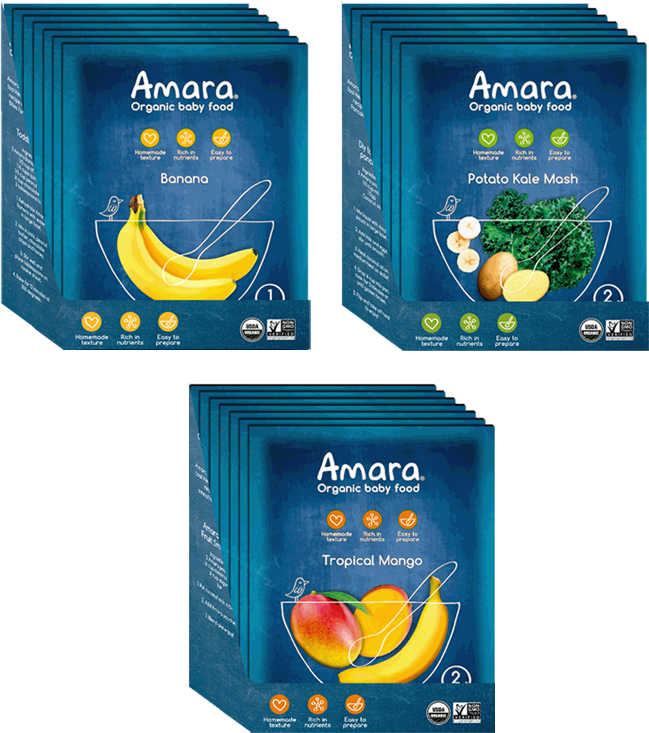 Download Variety Pack Introduction To Solids - Amara Baby Food PNG ...