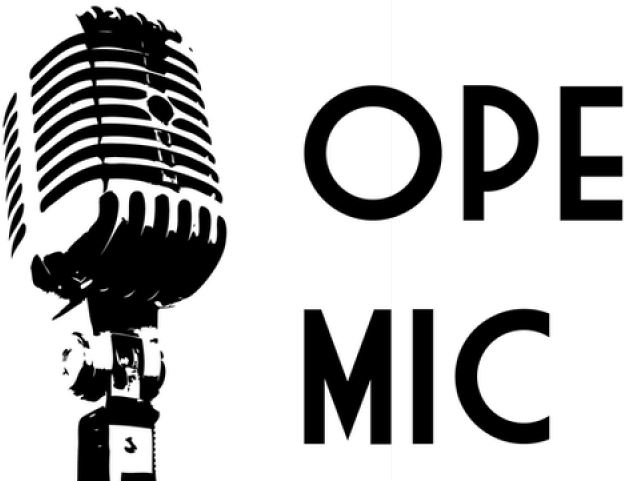 Download Drawn Microphone Open Mic - Open Mic Night Sign PNG Image with ...