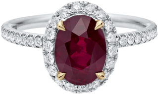 Download Main Navigation Section - Oval Shaped Ruby Ring PNG Image with ...
