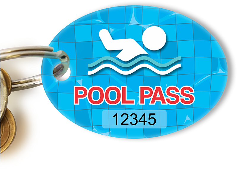 Pool Pass Swimmer Tag In Oval Shape - Pool Pass - Free Transparent PNG ...