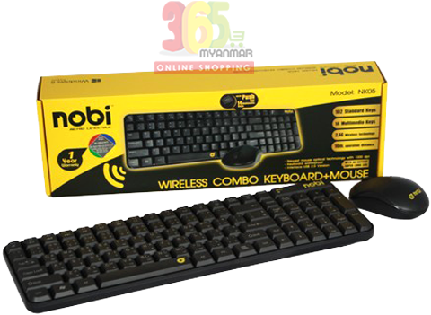 Download Nobi Wireless Combo Keyboard Mouse Nk 05 - Space Bar PNG Image ...