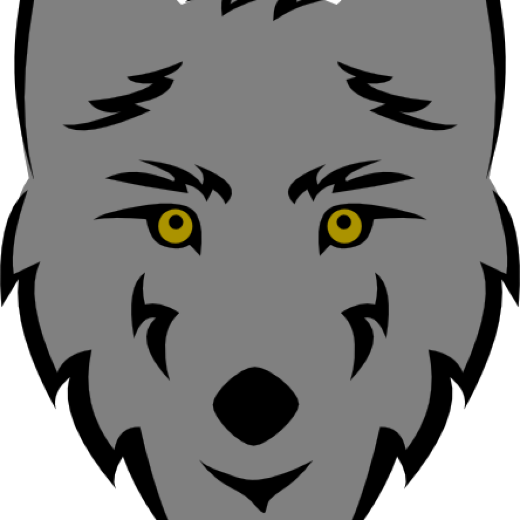 Wolf Head Clipart Simple Stylized Clip Art At Clker - Simple Wolf Head ...