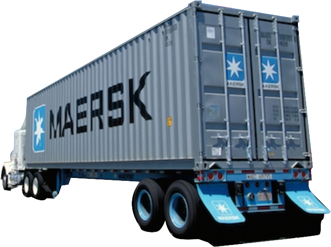 Ocean Container Delivery - Trailer Truck - Free Transparent PNG ...