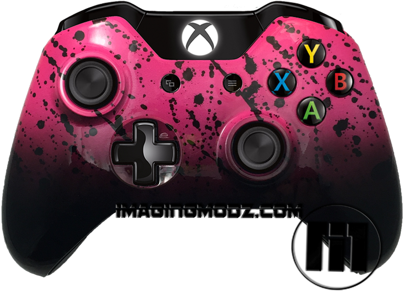 Download Fade Splatter Pink Xbox One Controller - Xbox 1 Controller ...