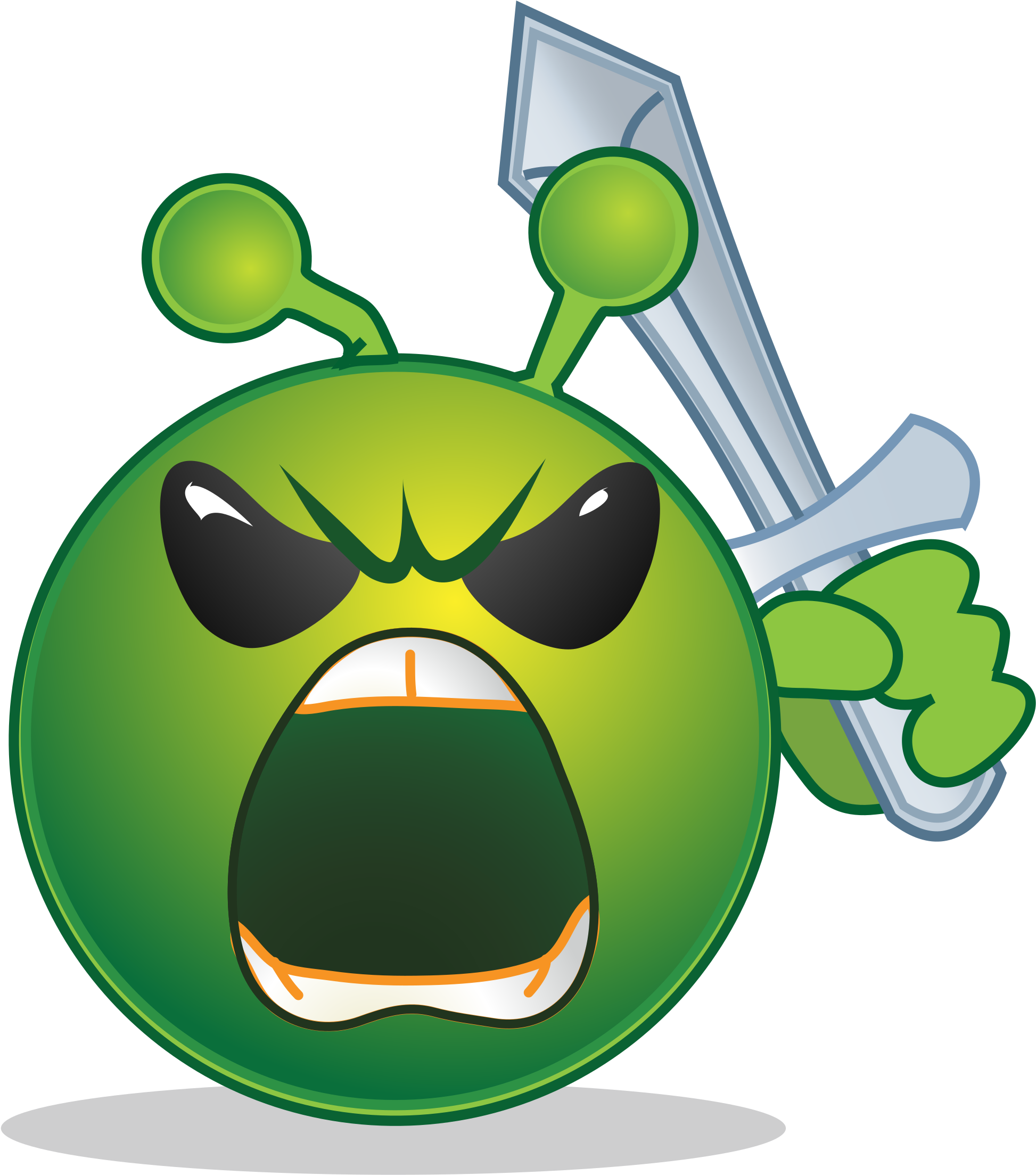 Download Open - Smiley Green Alien Big Eyes Png PNG Image with No ...