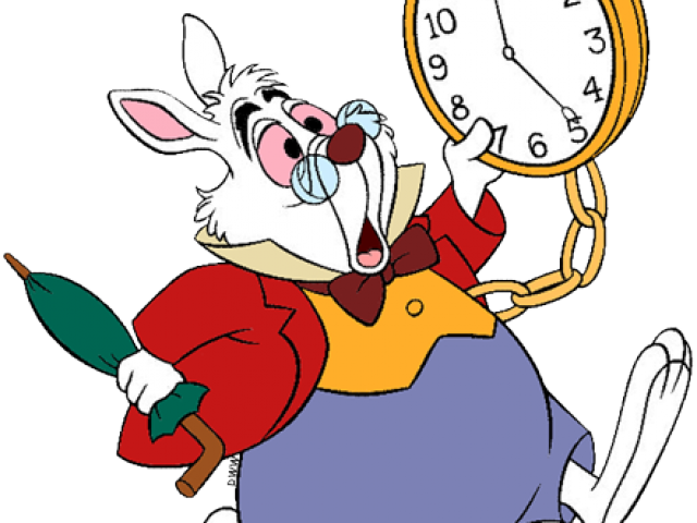 Alice In Wonderland Clipart White Rabbit - Alice In Wonderland Bunny Clock - Free Transparent ...