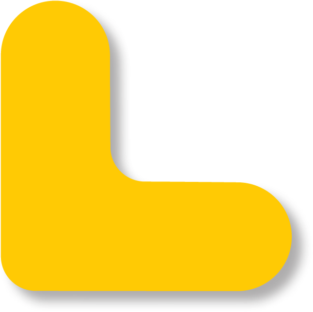 Download 3/4" Wide Solid Yellow Mini Corner Pack Of PNG Image with No ...