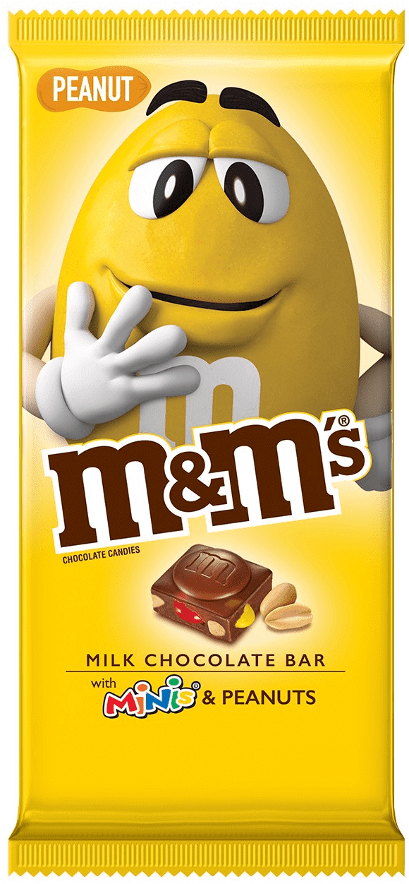 M&m's Milk Chocolate Bar With Minis & Peanuts - New M&m Chocolate Bar ...