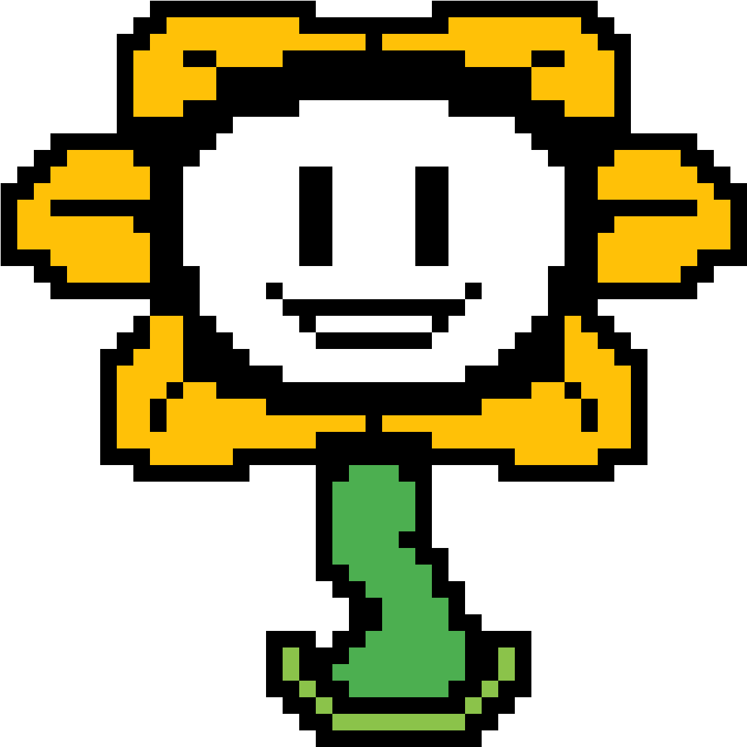 Flowey - " - Flowey Pixel Art - Free Transparent PNG Download - PNGkey