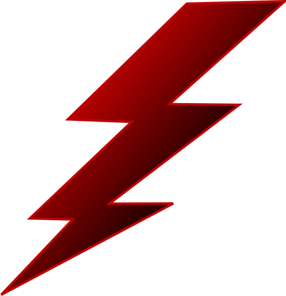 Red Lightning Bolt Clipart