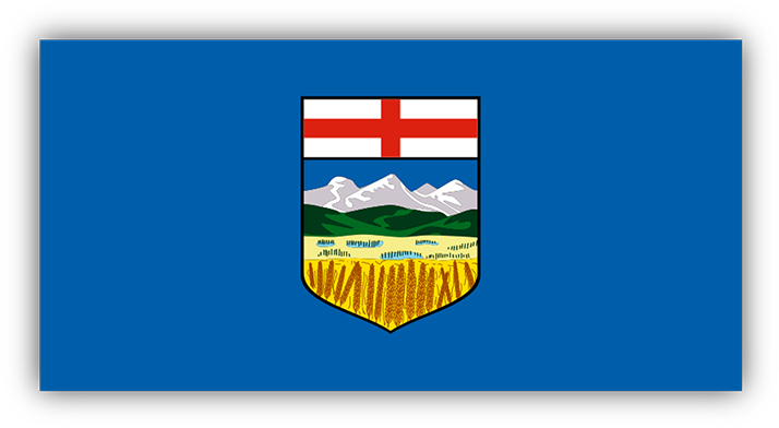 Alberta Flag Bumper Sticker - Alberta - Canada Province Flag 25mm Pin ...
