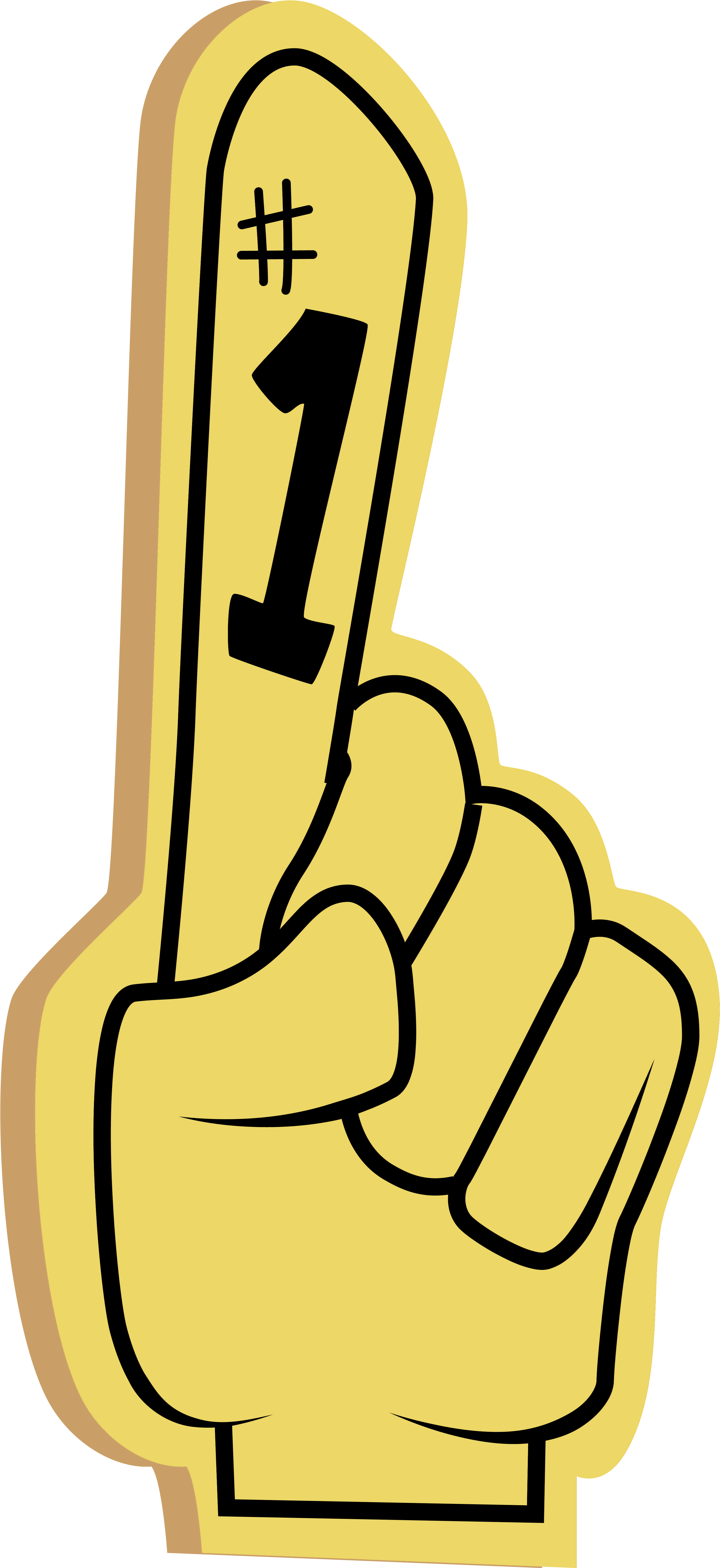 Download Number One Hand Clipart - Foam Hand Png PNG Image with No ...